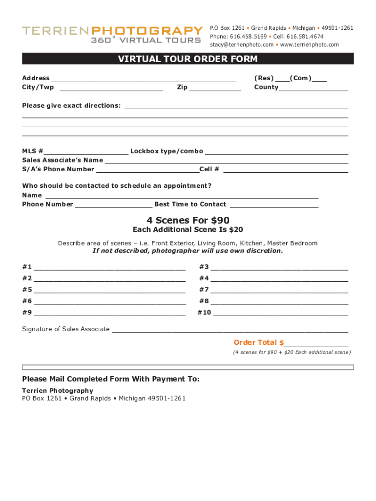 Fillable Online 360 VIRTUAL TOURS Fax Email Print - pdfFiller
