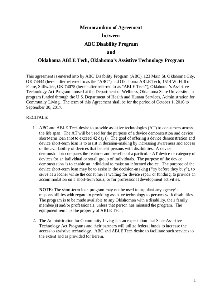 Americans with Disabilities Act Sample Clauses Doc Template | pdfFiller