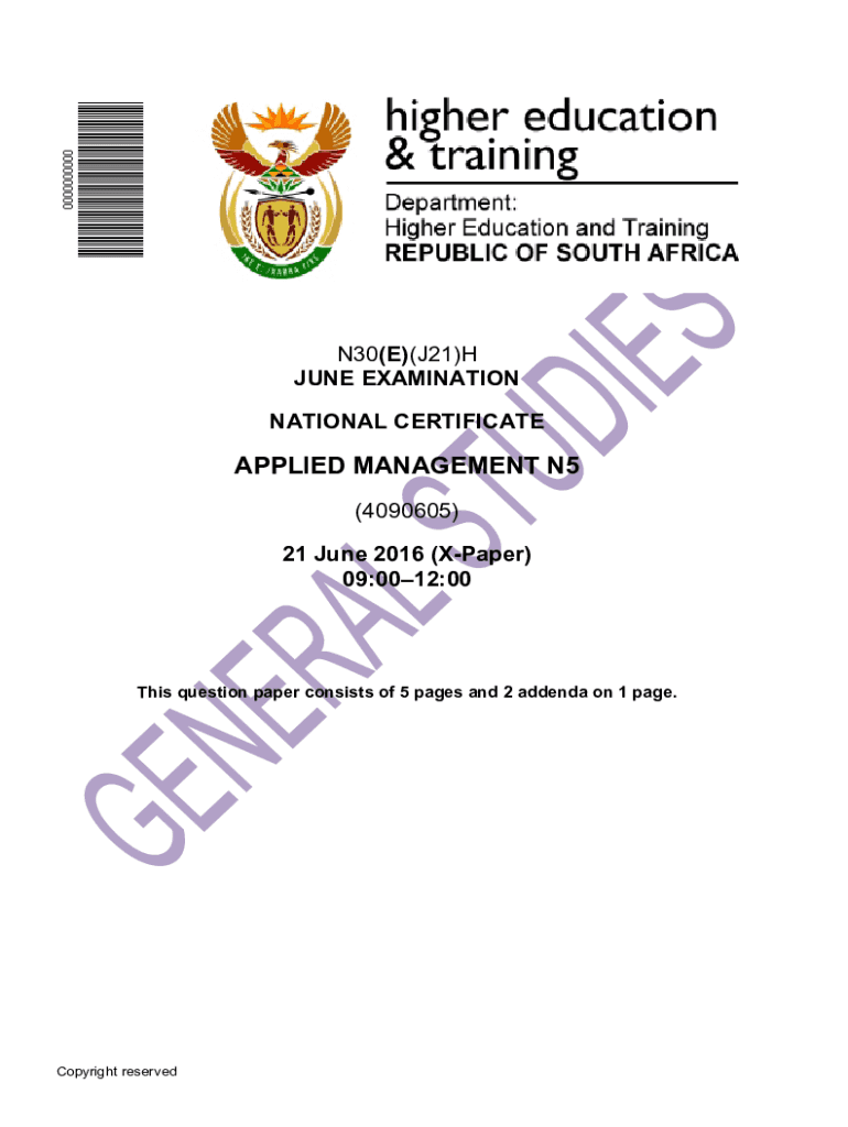 Applied Management N5 Study Guide Pdf - Fill Online, Printable ...
