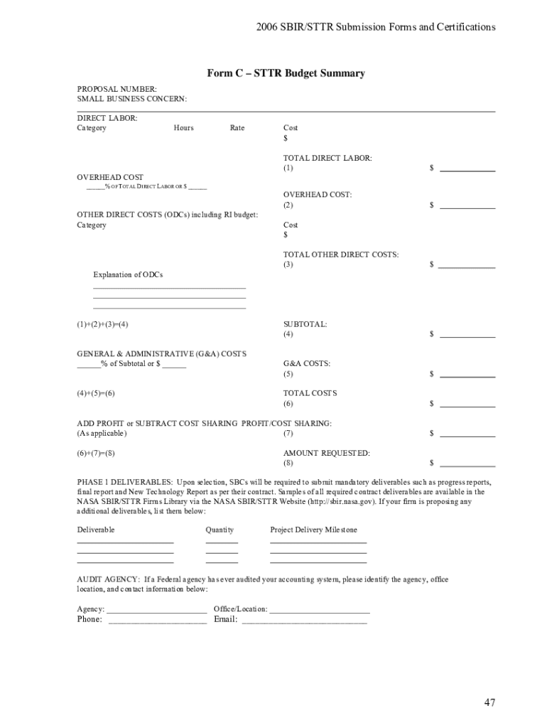 Fillable Online sbir gsfc nasa NIH SF424 R&R Application Guide Adobe ...