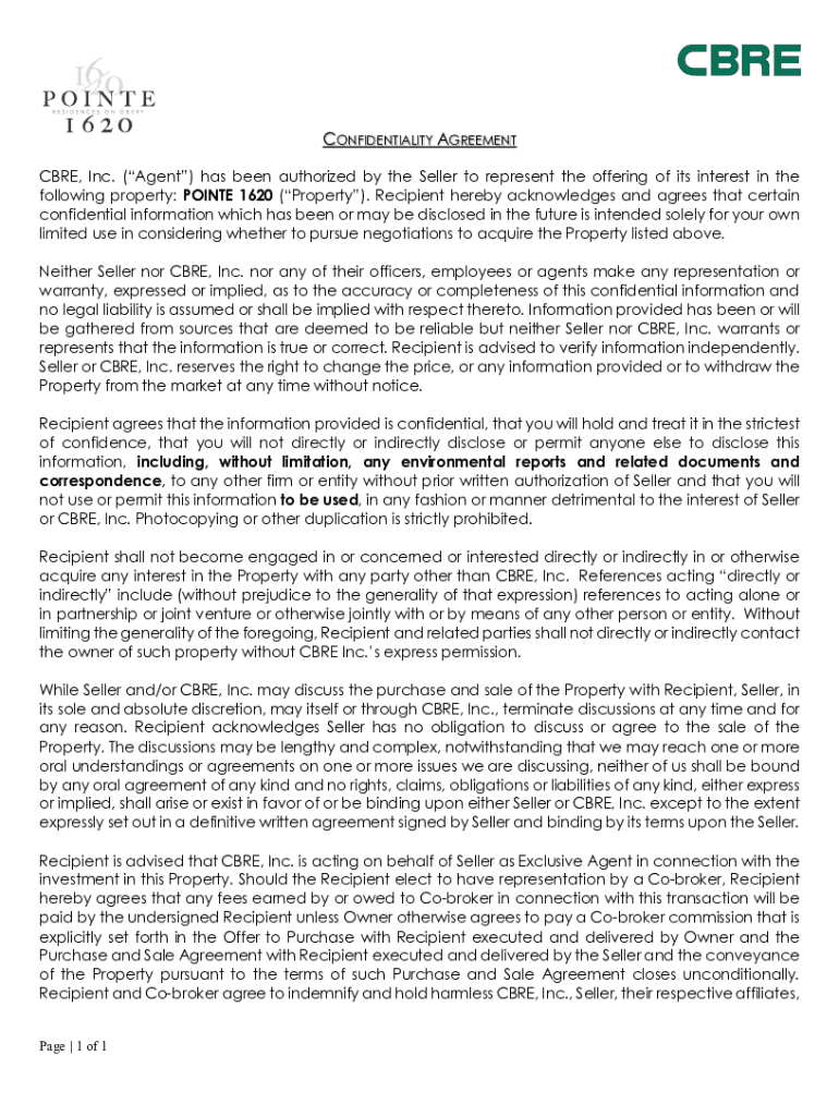 Fillable Online CA - Pointe 1620 - LoopNet Fax Email Print - pdfFiller