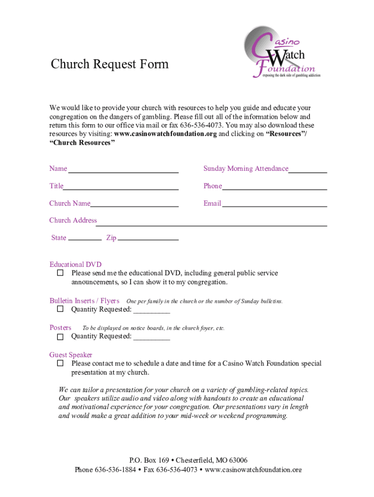 Fillable Online CWF Request Form Fax Email Print - pdfFiller
