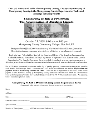 Fillable Online Civil War Round Tables - History of the American Civil ...