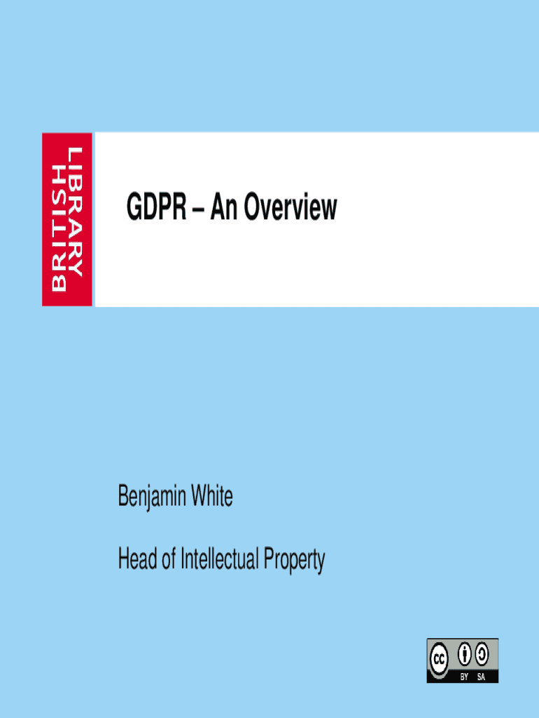 Fillable Online GDPR: An overview Fax Email Print - pdfFiller