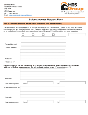 Fillable Online Contact HTS Fax Email Print - pdfFiller