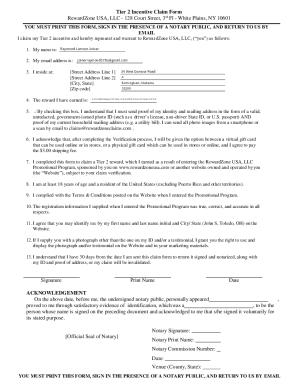 Fillable Online TIER 2 AND TIER 3 CLAIM FORM - usctyndallsettlement.com ...