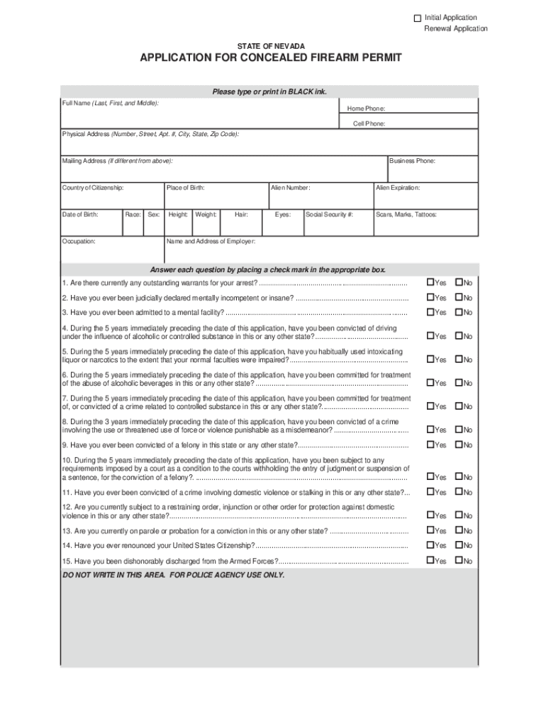 Fillable Online CCW APPLICATIONS. CCW APPLICATIONS Fax Email Print ...