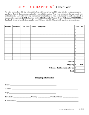 Fillable Online To order posters from this site print out this form ...