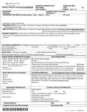 Fillable Online Boarding Slip 1.2.19. Surgery Form Fax Email Print ...