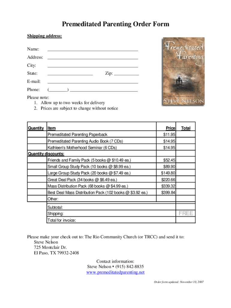 Fillable Online Book Order Form - Invoice Fax Email Print - pdfFiller