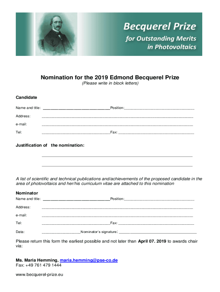 Fillable Online Nobel Prize Definition, History, Winners, & Facts ...