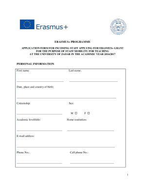 Fillable Online APPLICATION FORM FOR INCOMING STAFF APPLYING FOR ...