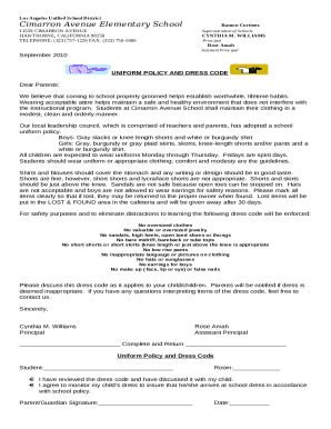 Dress Code - lausd Doc Template | pdfFiller