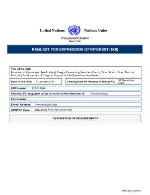 Fillable Online Fillable Online request for expression of interest (eoi ... Fax Email Print ...