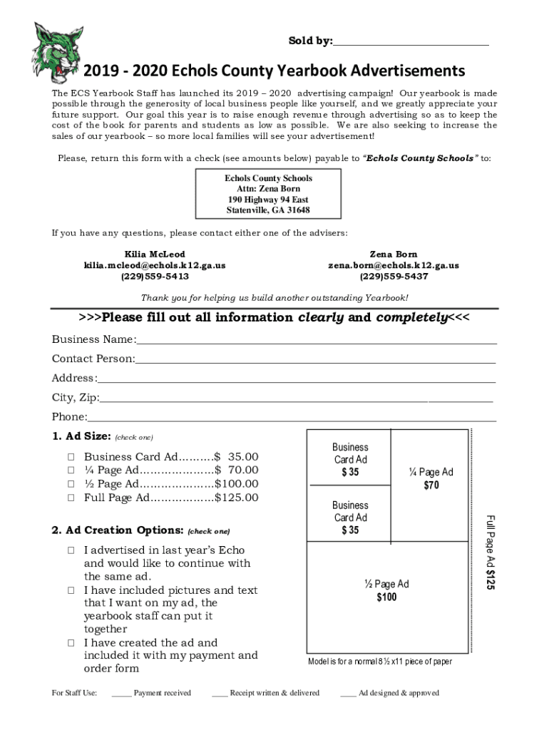 Fillable Online images pcmac 2014 Americana Yearbook Business Ad Order Form - images Fax Email ...