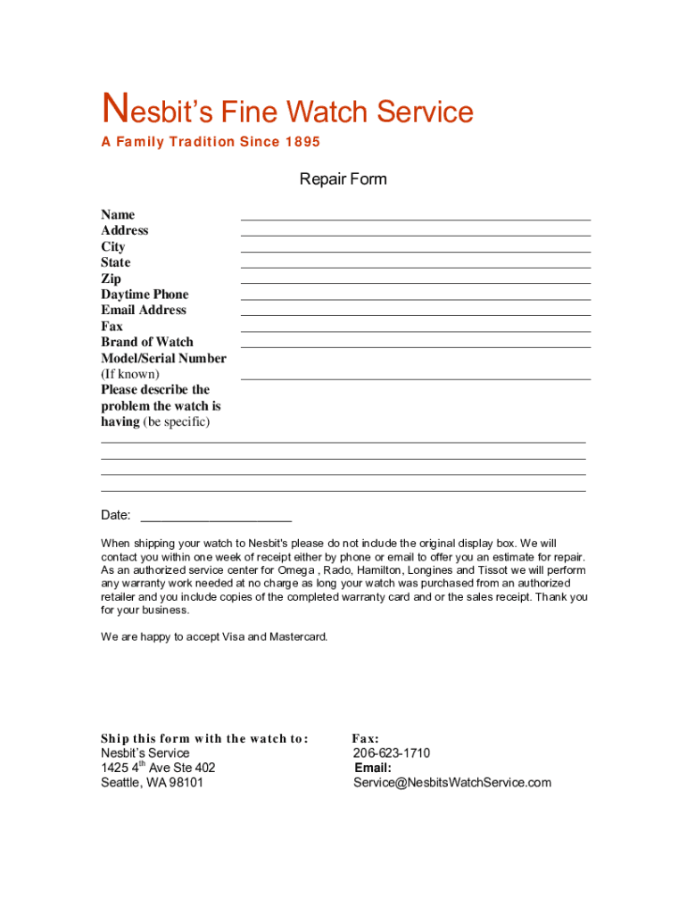 Fillable Online Quick-Fix Form Fax Email Print - pdfFiller