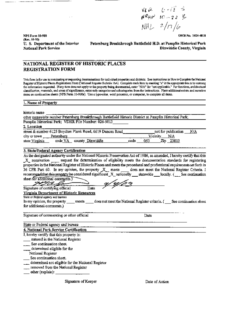 Fillable Online Pamplin Historical ParkThe National Museum of the Civil ... Fax Email Print ...