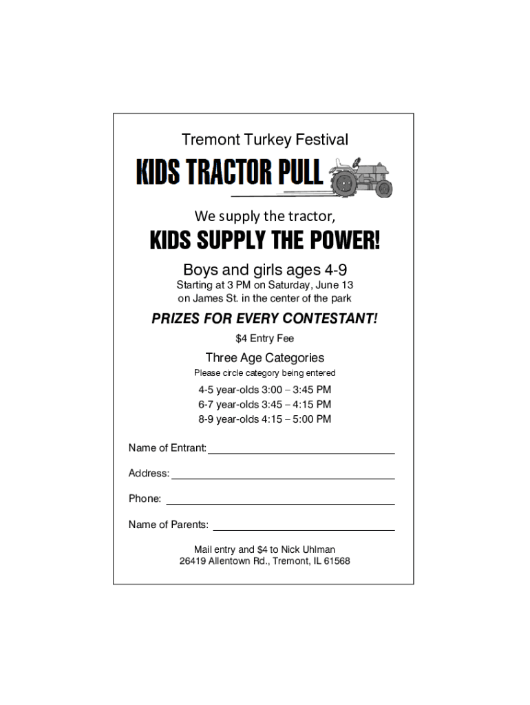 Fillable Online Kids Tractor Pull form.docx Fax Email Print - pdfFiller
