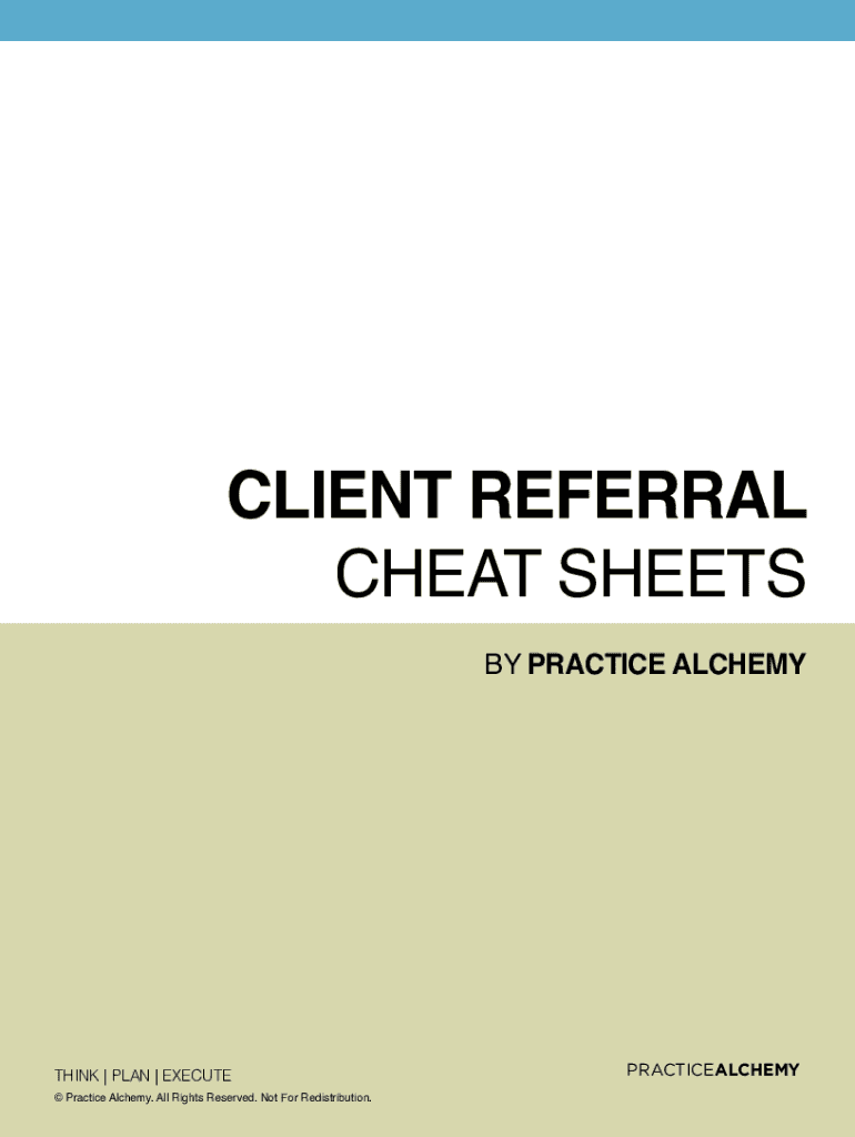 Fillable Online Referral Cheat Sheets v2.pages Fax Email Print - pdfFiller