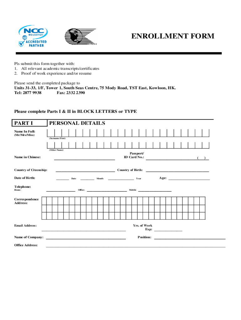 Fillable Online NCC Application Form.doc Fax Email Print - pdfFiller
