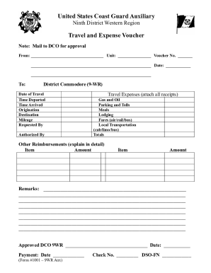 Fillable Online a095 uscgaux Ninth District Western Region Fax Email ...