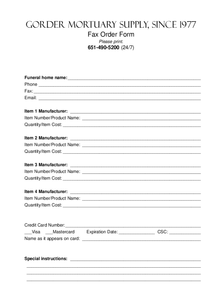 Fillable Online Funeral home name: Fax Email Print - pdfFiller