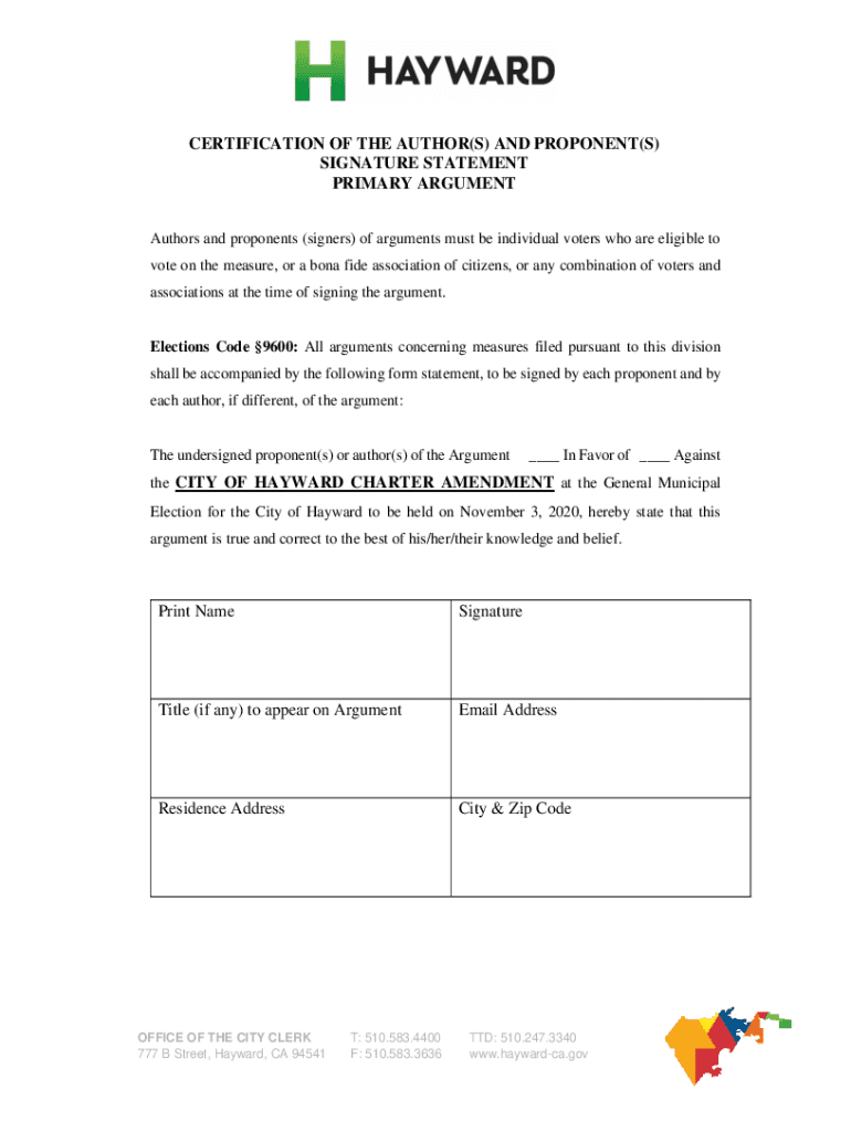 Fillable Online Signature Statement Form Fax Email Print - pdfFiller