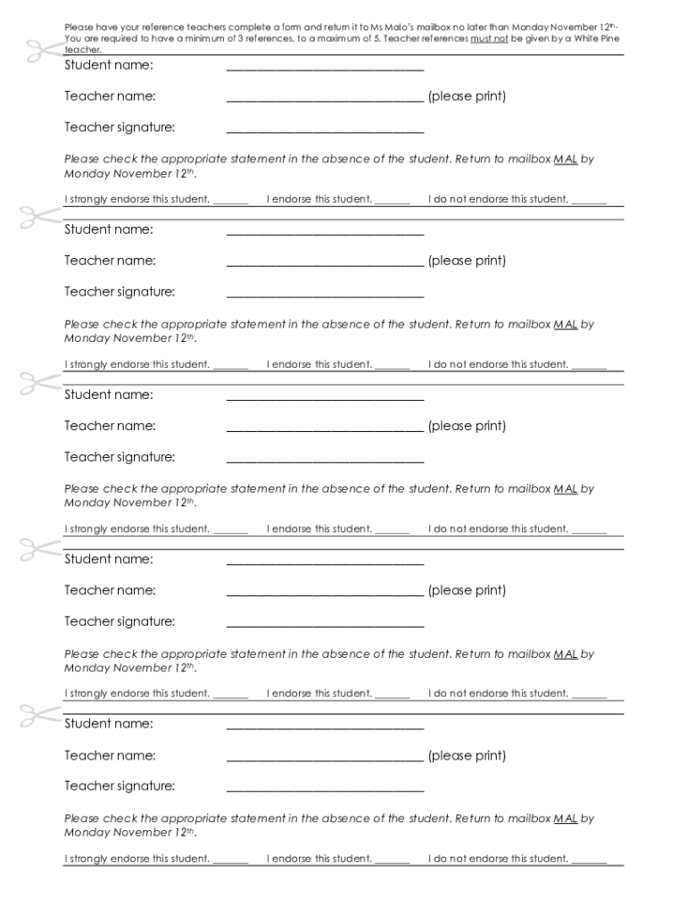 Fillable Online Reference request forms for school staffThe Key for ...