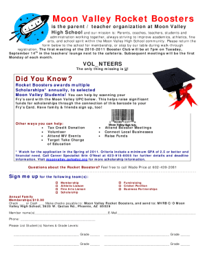 Fillable Online moonvalley guhsdaz Moon Valley Rocket Boosters Fax ...