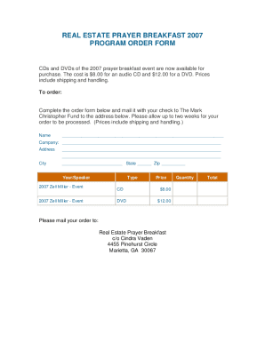 Fillable Online prayer breakfast program sample - Google SearchPrayer ... Fax Email Print ...