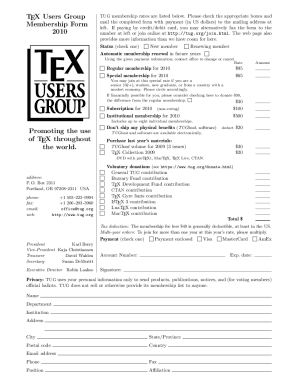 Fillable Online 2021 membership form - TeX Users Group Fax Email Print ...