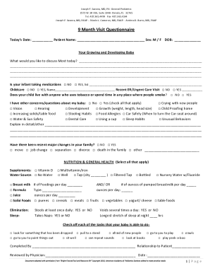 Fillable Online GP 9 month well revised Fax Email Print - pdfFiller