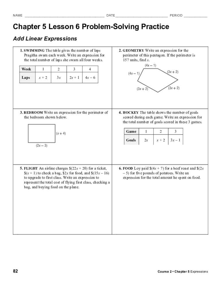 Fillable Online Chapter 5 Lesson 6 Problem-Solving Practice Fax Email ... Fillable Online Chapter 5 Lesson 6 Problem-Solving Practice Fax Email ...