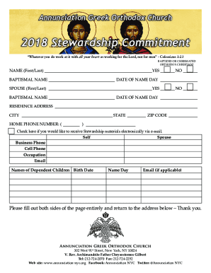 Fillable Online 2017 Stewardship Form Fax Email Print - pdfFiller