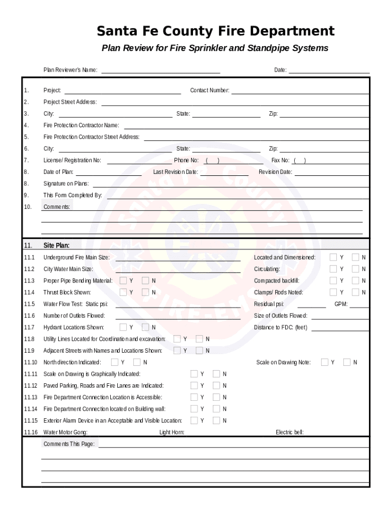 Sprinkler Plan Review - qsl.net Doc Template | pdfFiller