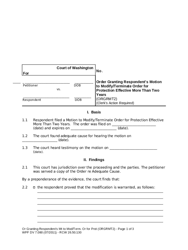 Order Granting Respondent's Motion to Modify/Terminate Order for ...
