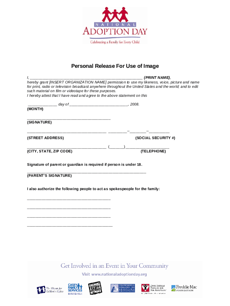 Actor release template Doc Template | pdfFiller