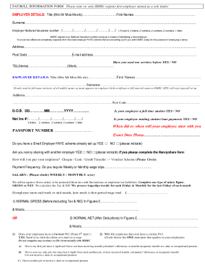 Fillable Online AA4 Payroll form Fax Email Print - pdfFiller