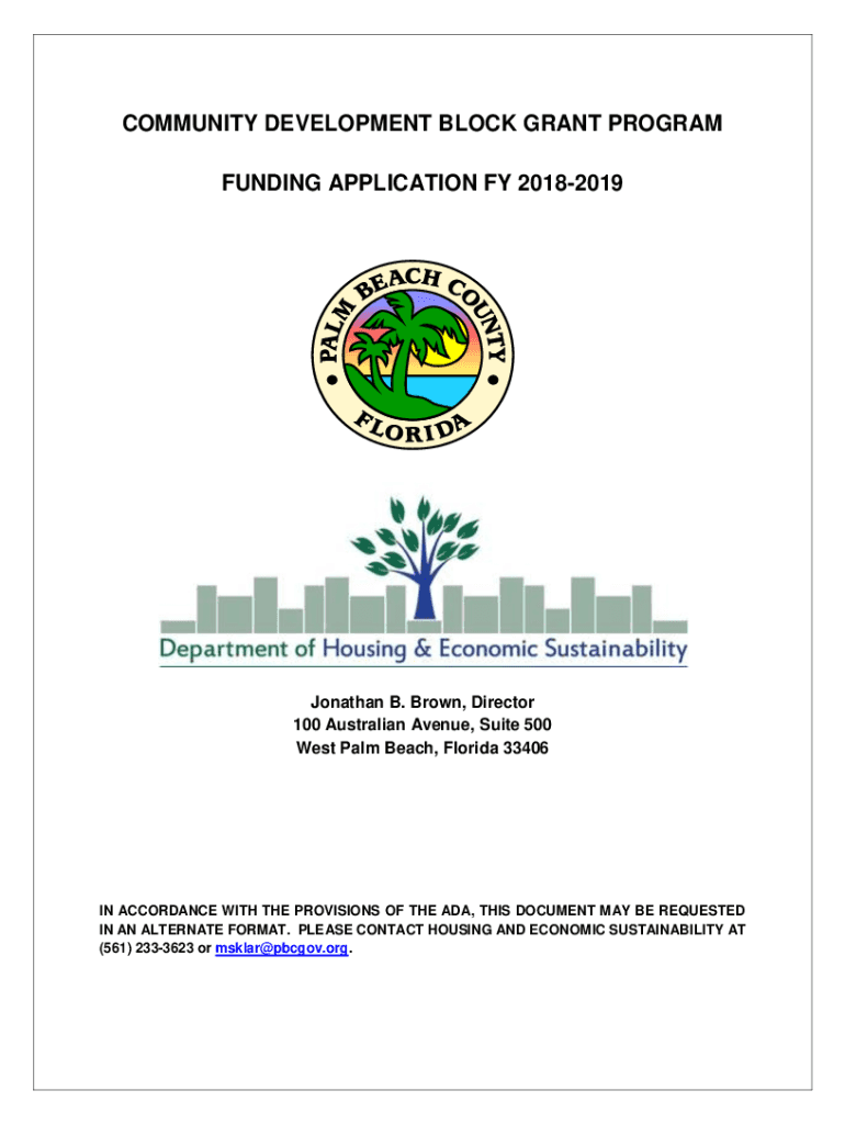 Fillable Online community development block grant (cdbg) program - Palm ...