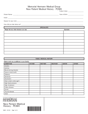 Fillable Online Memorial Hermann Medical Group Fax Email Print - pdfFiller