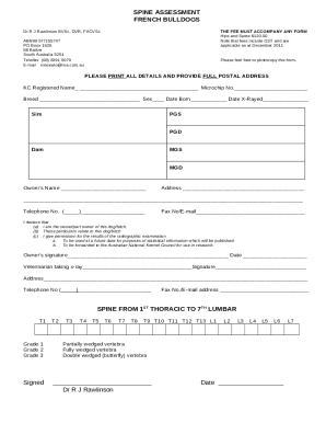 SPINE ASSESSMENT Doc Template | pdfFiller