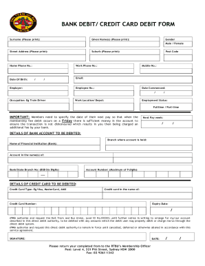 Fillable Online DIRECT DEBIT FORM REQUEST FORM.doc Fax Email Print ...