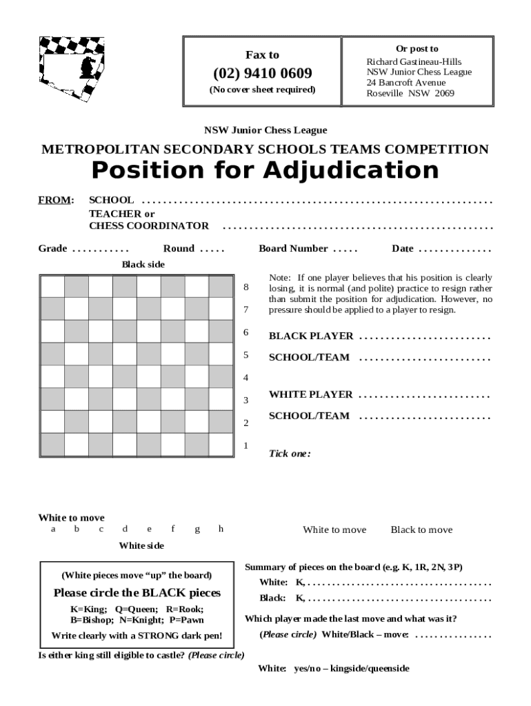 Metropolitan Secondary Schools Competition - Adjudication Doc Template ...