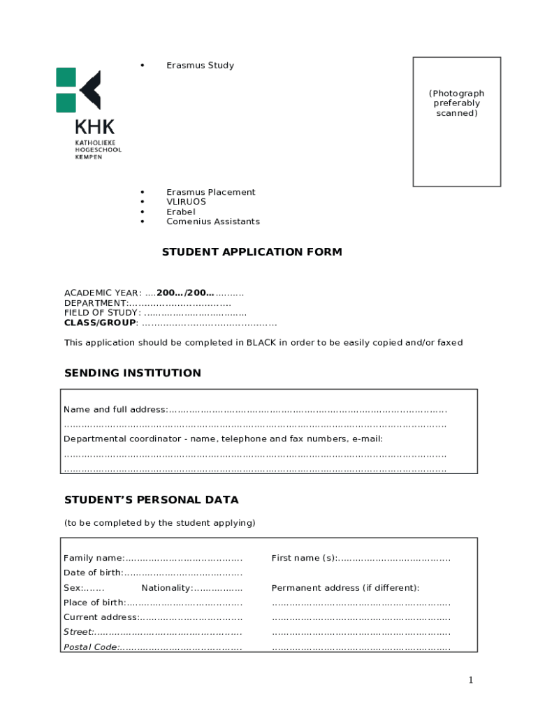 - Erasmus Study Doc Template | pdfFiller