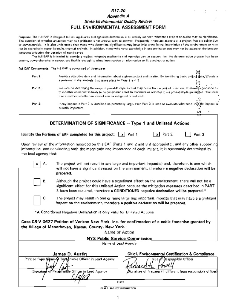 Fillable Online Fillable Online troyny Full Environmental Assessment Form ... Fax Email Print ...