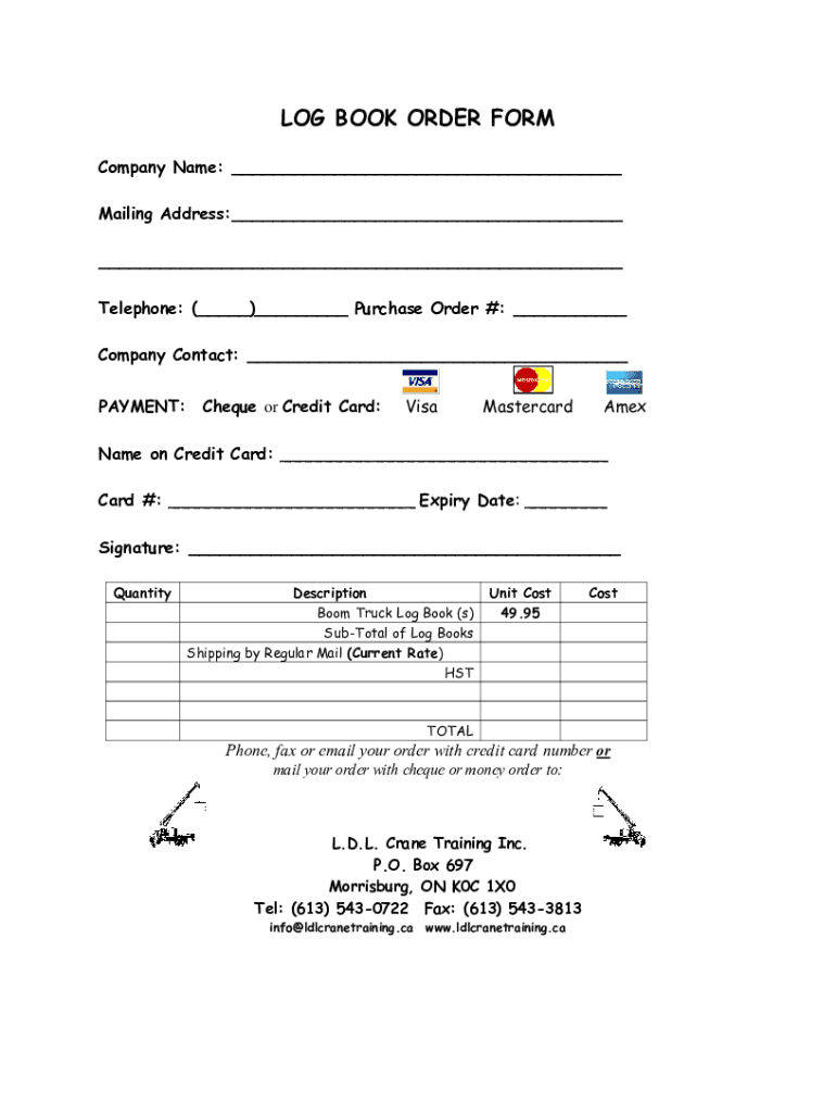 Fillable Online 1.0 Ontario ORDER FORM Fax Email Print - pdfFiller
