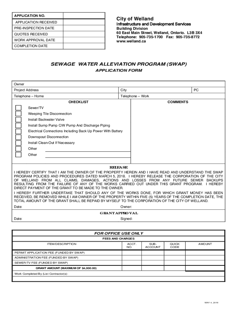 Fillable Online SWAP application form Fax Email Print - pdfFiller