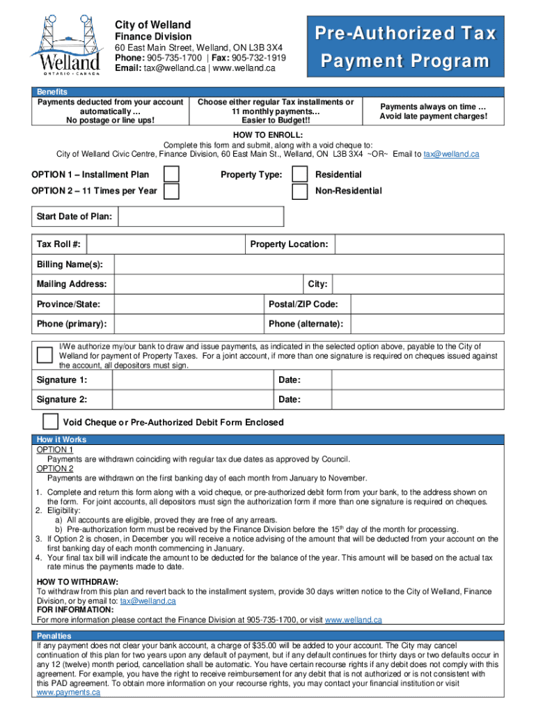 Fillable Online Fillable Online welland Application for Sign Permit ...