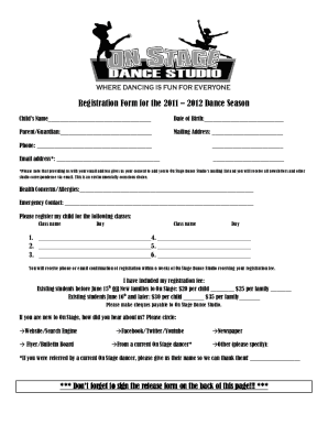 Fillable Online Fillable Online Registration Form for the 2009 2010 ...