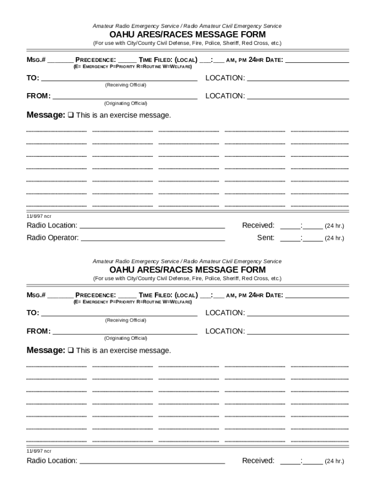 Amateur Radio Emergency Service / Radio Amateur Civil Emergency Service ...